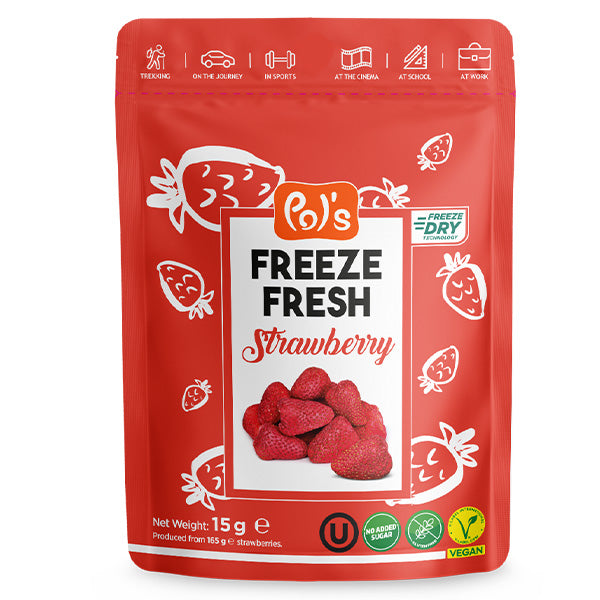 Strawberry Freeze-Dried Fruit Snacks | Pol's Freeze Fresh- 15G – Aapon ...